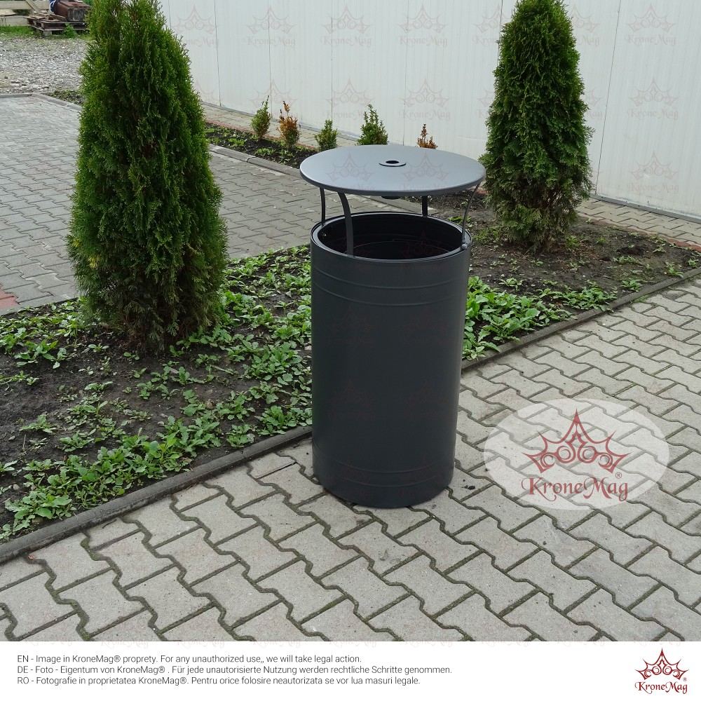 Coș Gunoi cu Capac și Scrumieră URBAN 10-CS - KroneMag:: KroneMag