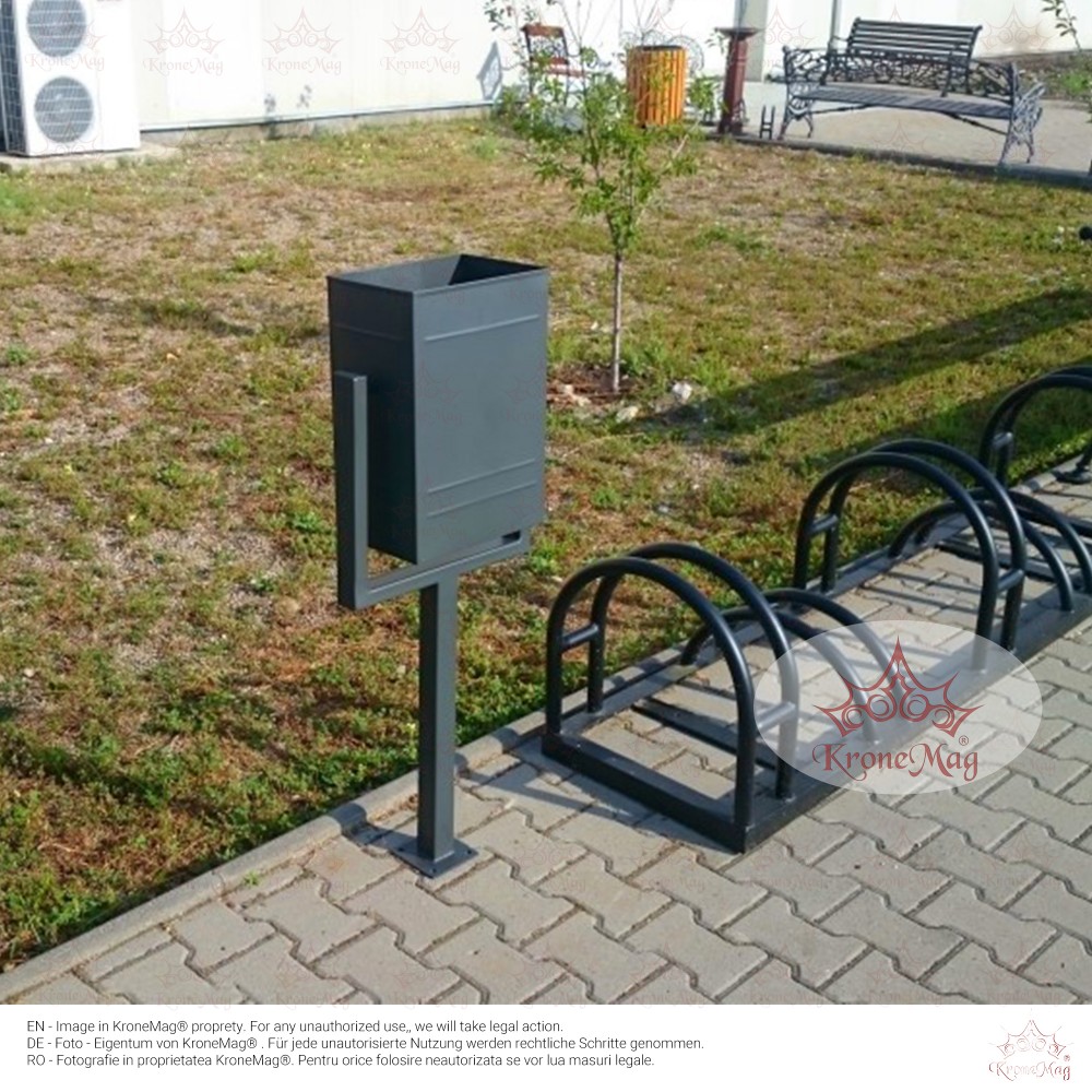 Coș Gunoi Metalic Stradal URBAN 15 - KroneMag:: KroneMag