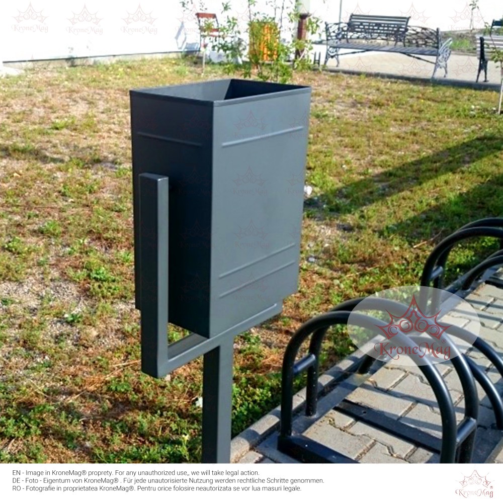 Coș Gunoi Metalic Stradal URBAN 15 - KroneMag:: KroneMag